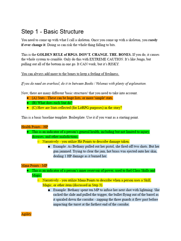 How To Make A LitRPG System | PDF | Role Playing Games | Tabletop Games