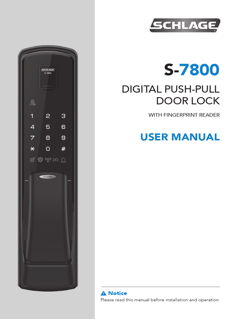 1804 Schlage S-7800 Manual Update | PDF | Personal Identification ...