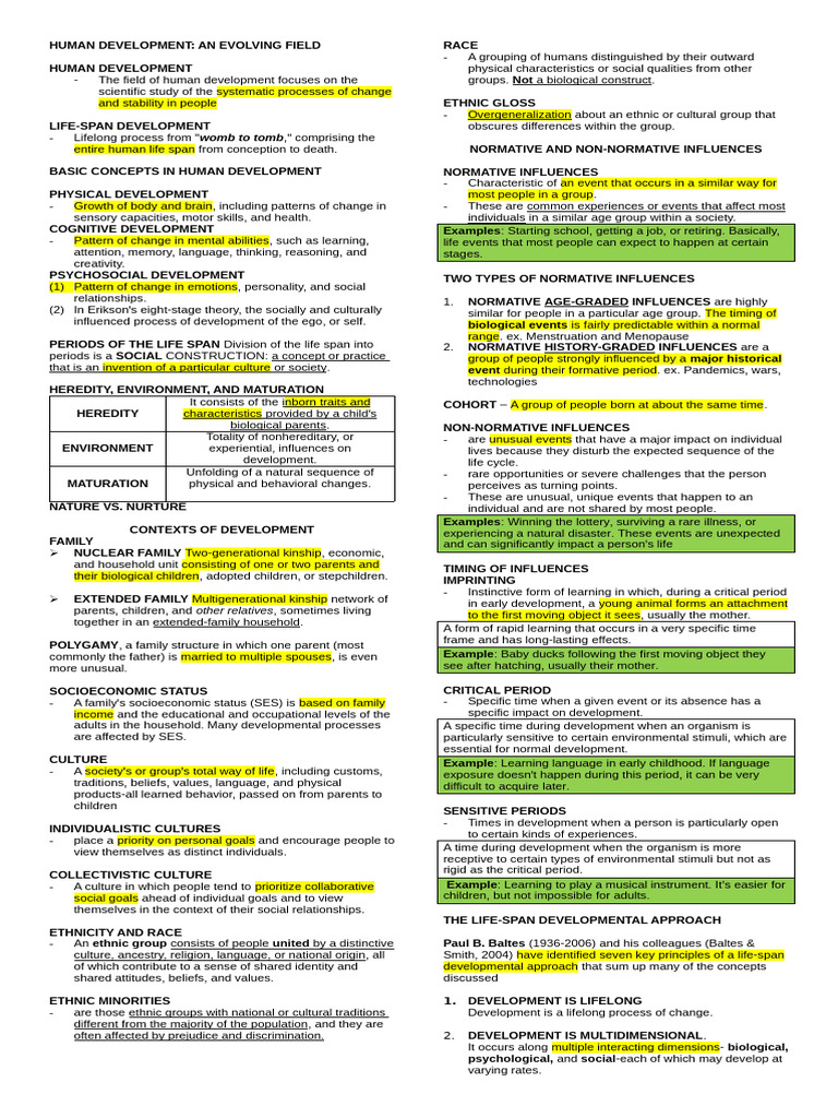 Developmental Psych Reviewer | PDF | Developmental Psychology | Schema ...