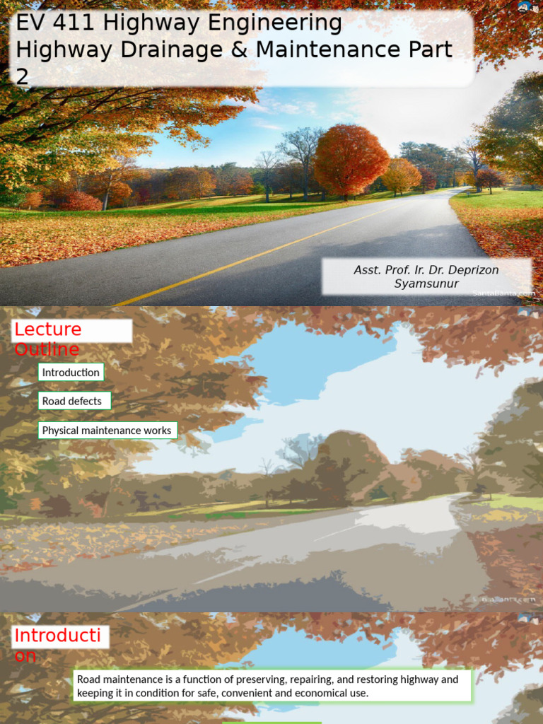 Highway Drainage & Maintenance Guide | PDF | Road | Road Surface