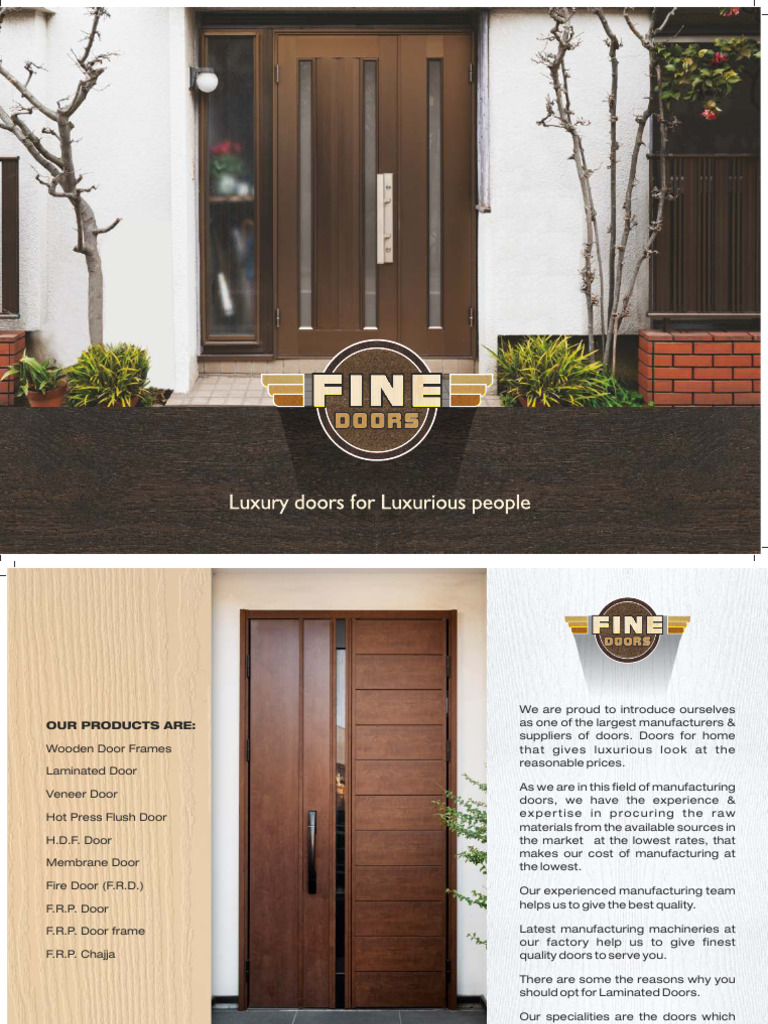 Premium Laminated & FRP Doors Supplier | PDF | Fibre Reinforced Plastic ...