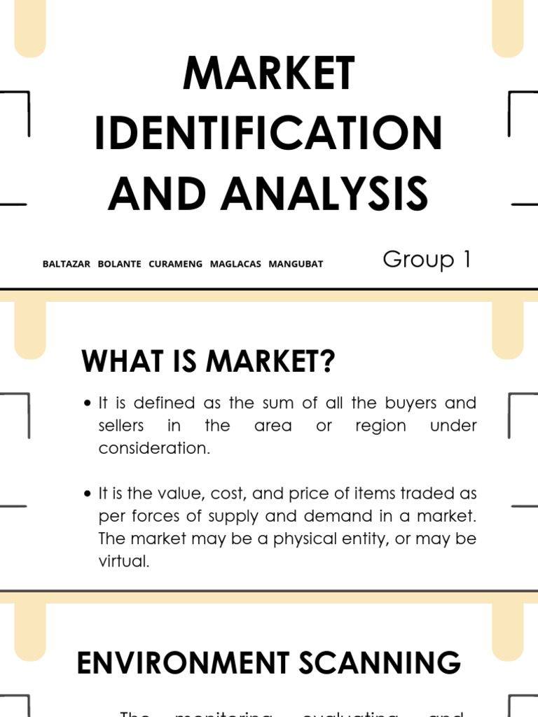 Market Identification and Analysis Guide | PDF | Marketing | Market ...