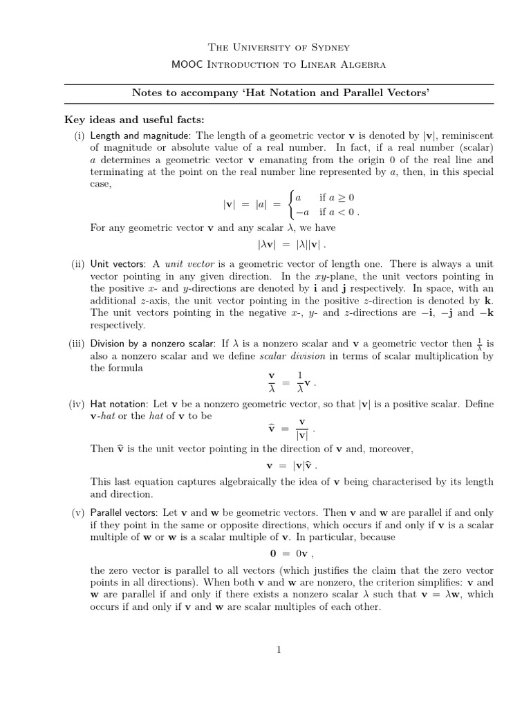 M1V3Notes-Hat-Notation-and-Parallel-Vectors(corrected07February2024 ...