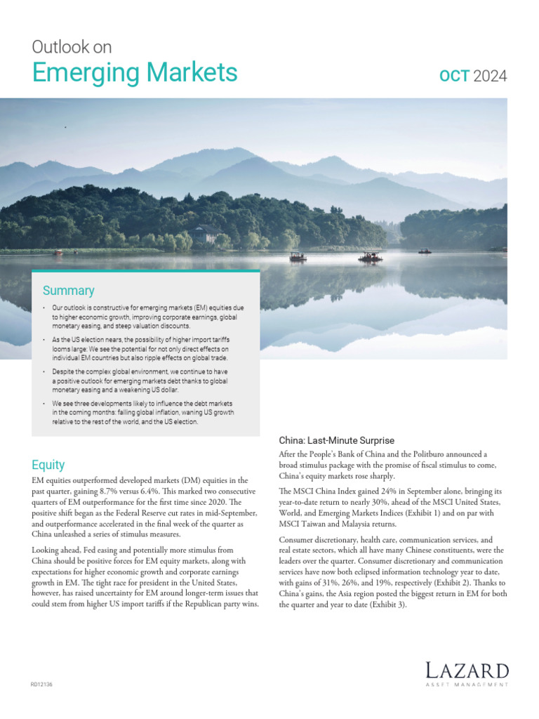 Lazard On Emerging Markets - 2024q4 | PDF | Inflation | Tariff