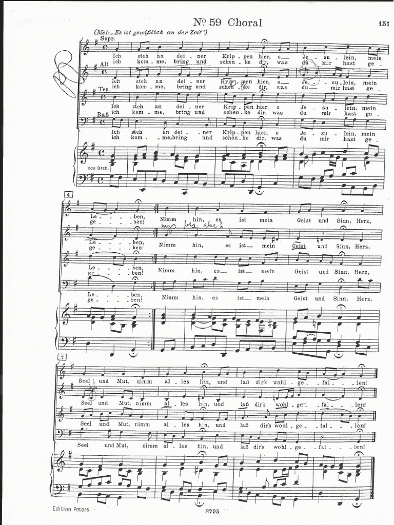 Choral Ich Steh An Deine Krippen Hier 2 | PDF