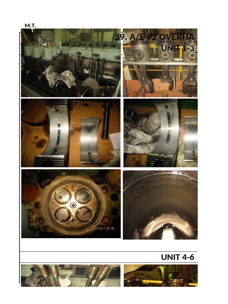 Aux Engine Overhaul Report | PDF