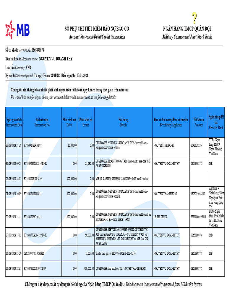 Transaction History | PDF