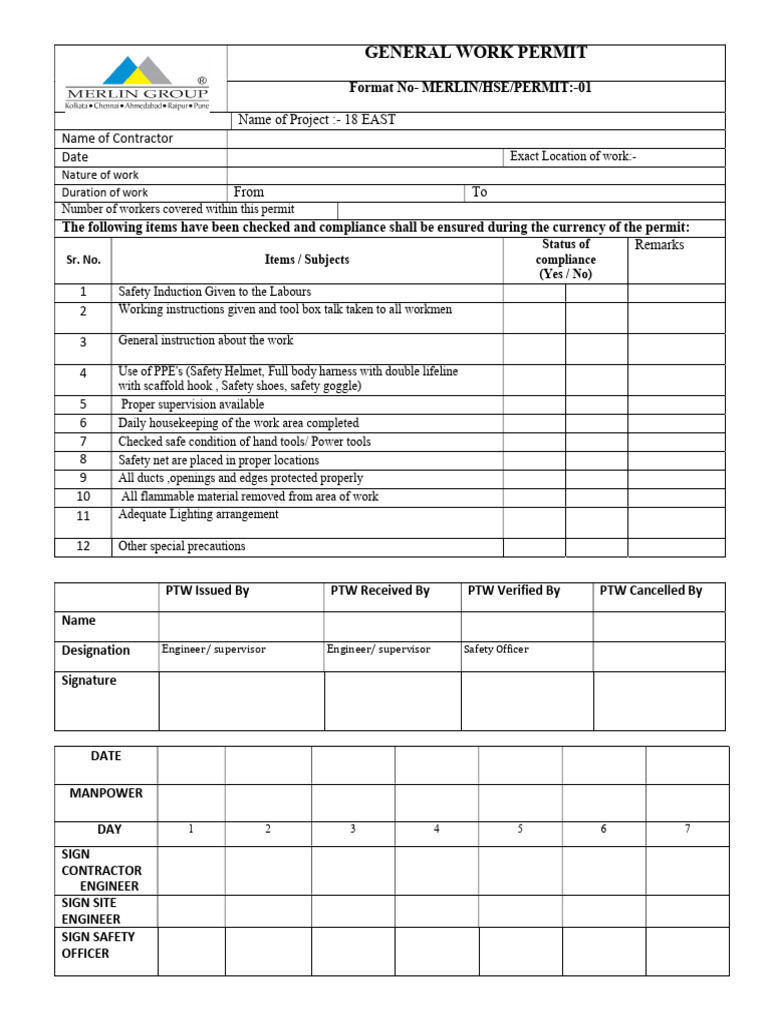 General Work Permit | PDF