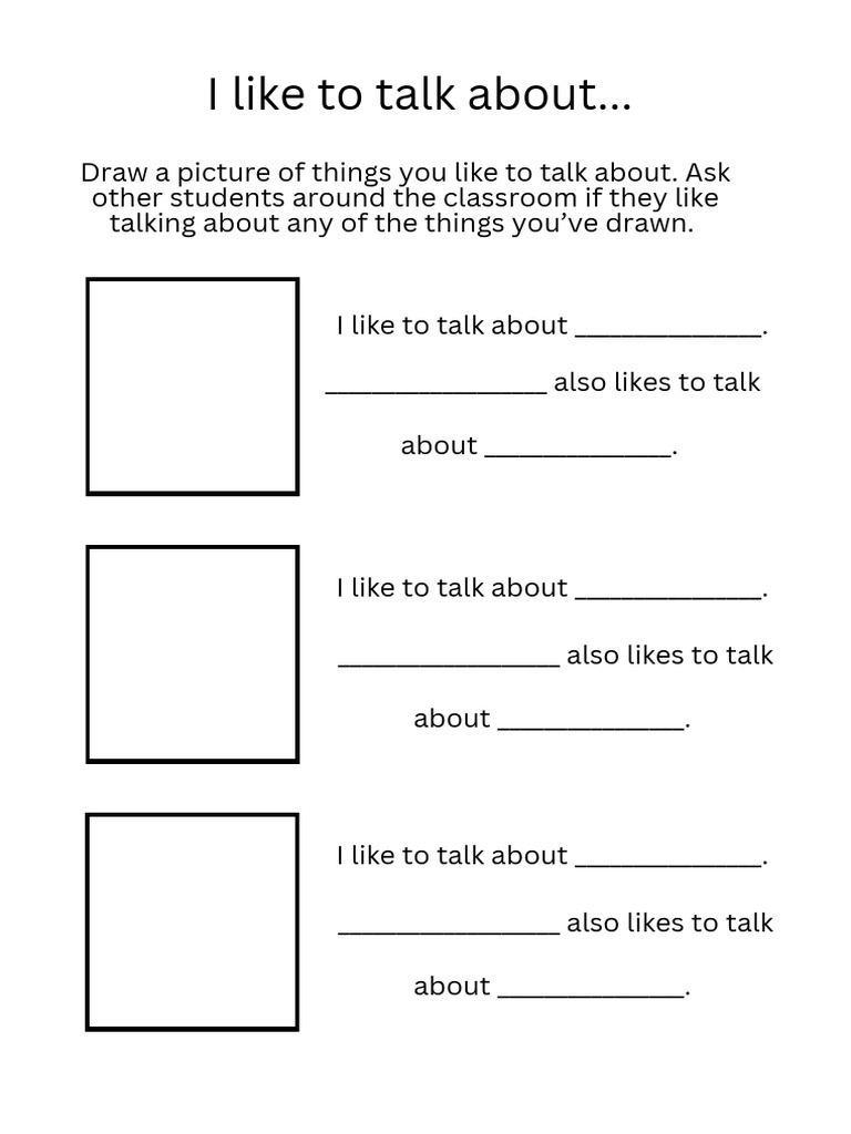 I Like To Talk About | PDF
