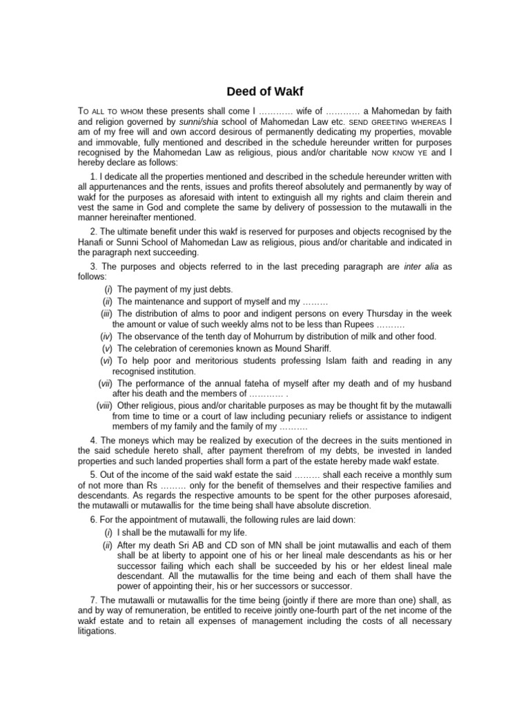 Chapter 55 - Forms-Wakf Property | PDF | Lease | Mortgage Law