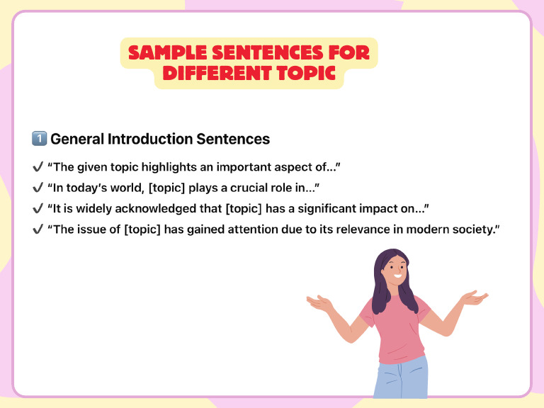 Sample Sentences For Different Topic | PDF