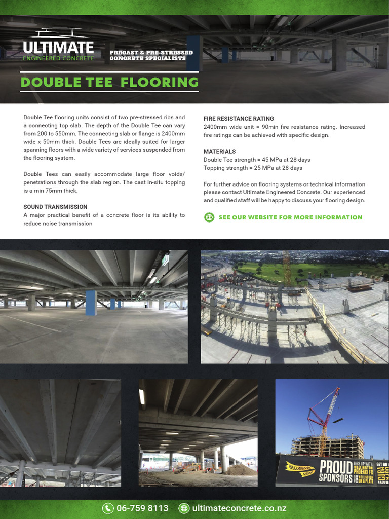 UC Double Tee Flooring INFO | PDF | Concrete | Building Engineering