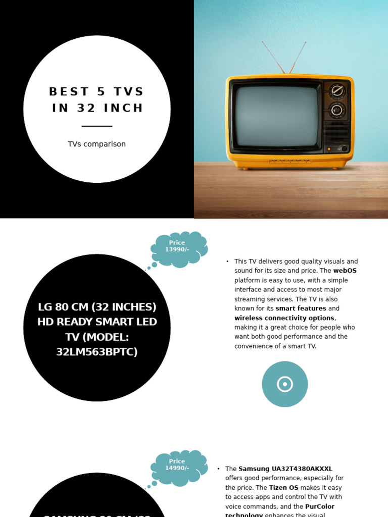 Best 5 Smart TVs in 32 Inch | PDF | Android (Operating System) | Mobile App