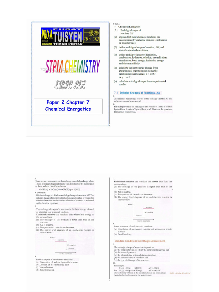 Chapter 7 Chemical Energetics | PDF
