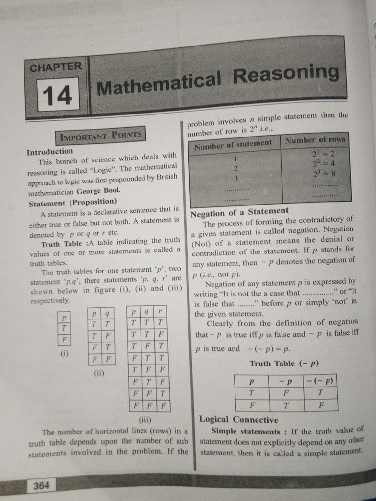 Mathematical Reasoning Chapter 14 | PDF