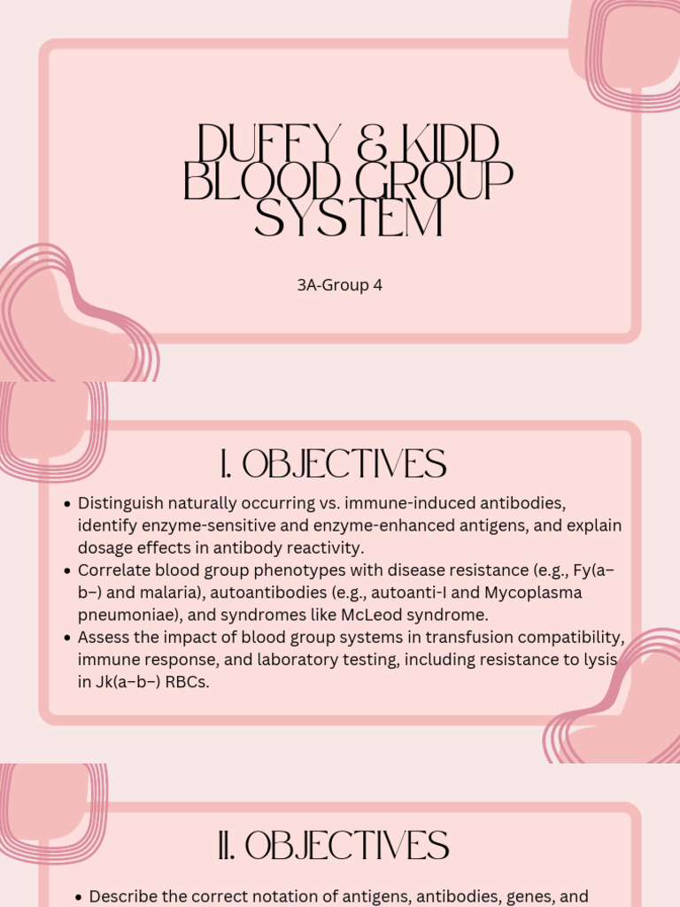 Duffy and Kidd Blood Group Systems | PDF | Blood Type | Serology
