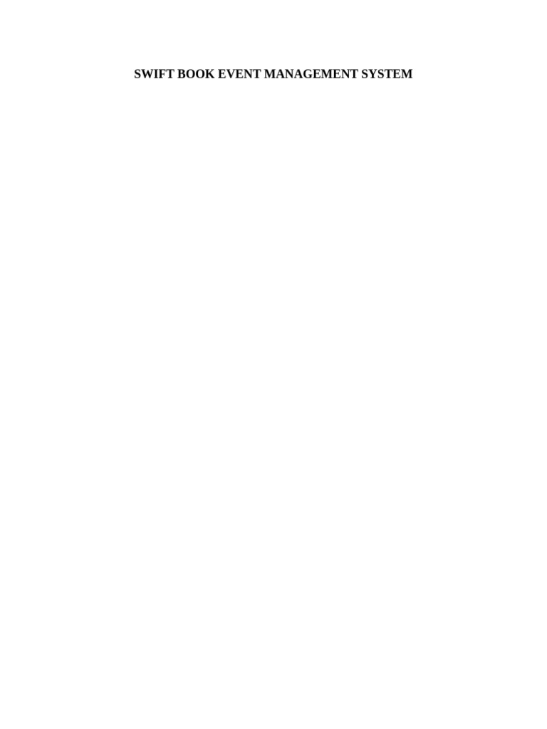 Swift Book Event Management System | PDF | Databases | Usability