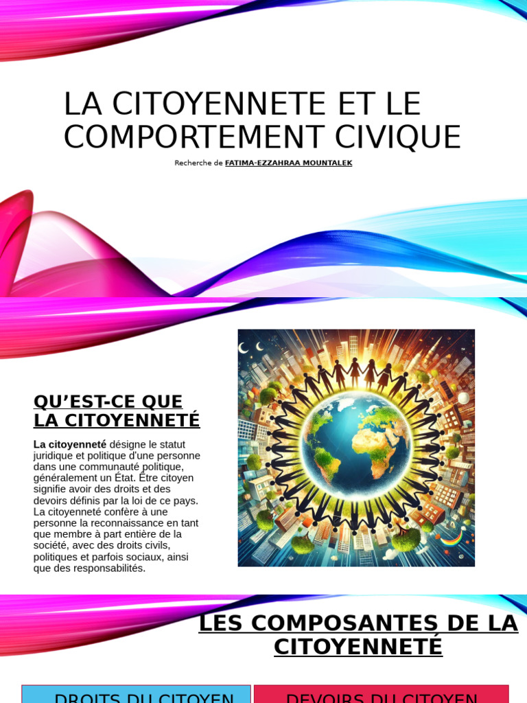 Citoyenneté et Comportement Civique | PDF | Citoyenneté | Sciences ...