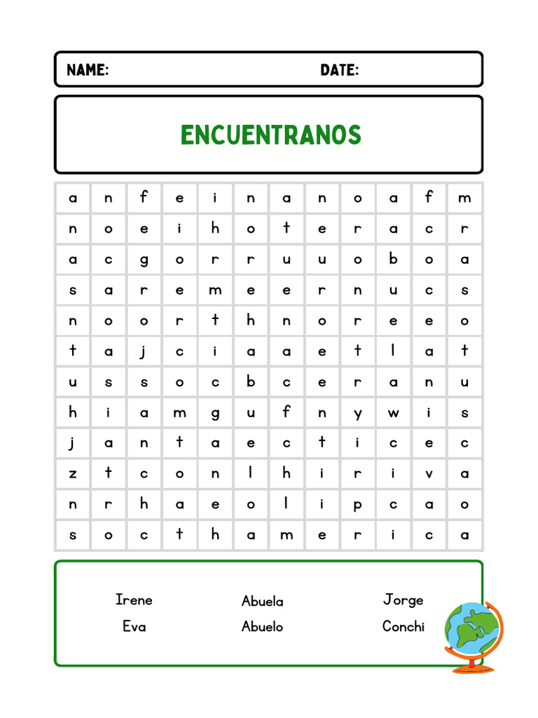 Countries and Continents Wordsearch Worksheet Pack in Simple Bold Style ...