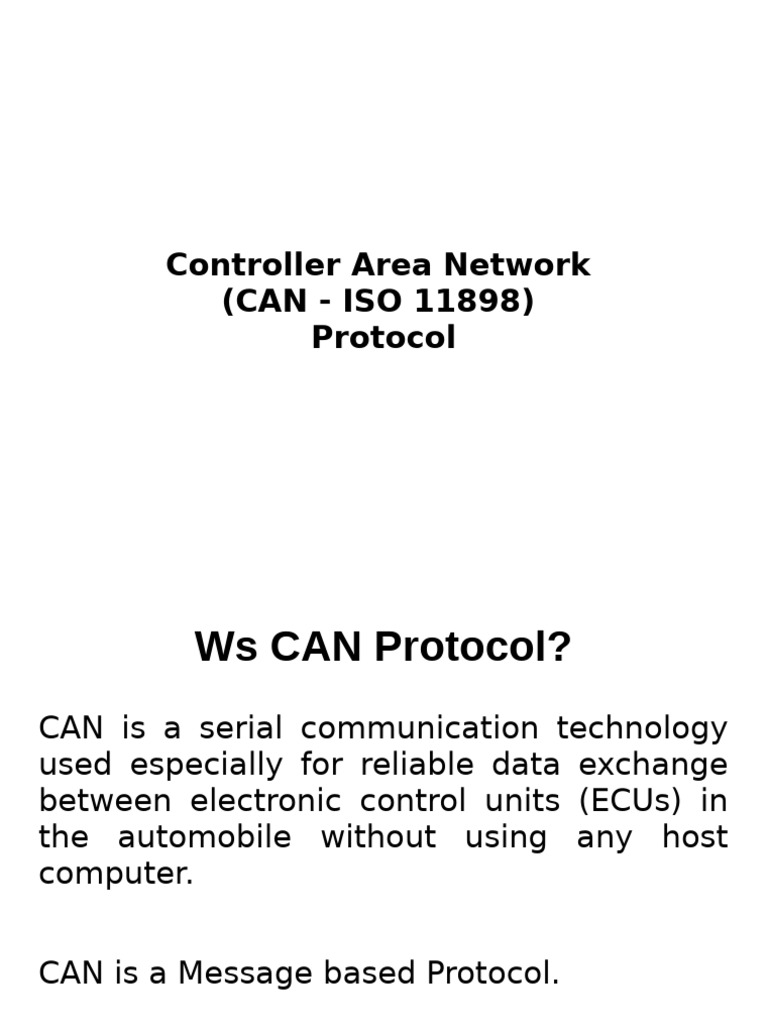 Bosch CAN Protocol Overview | PDF | Information And Communications ...