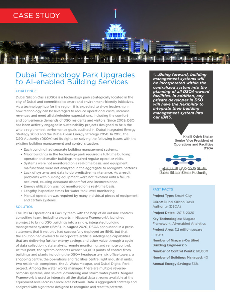 CaseStudy - Dubai Silicon Oasis | PDF | Internet Of Things | Automation