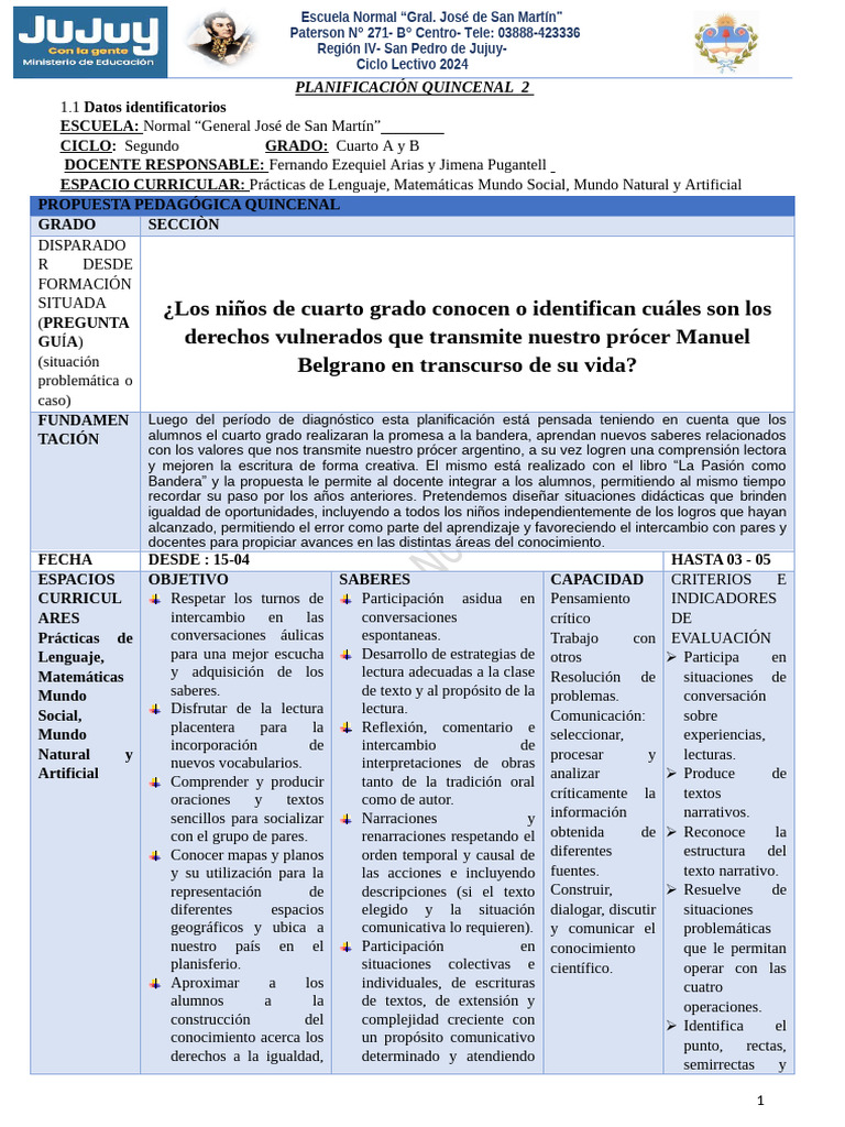 PLANIFICACIÓN QUINCENAL 2 Completa | PDF | Perpendicular | Cuentos