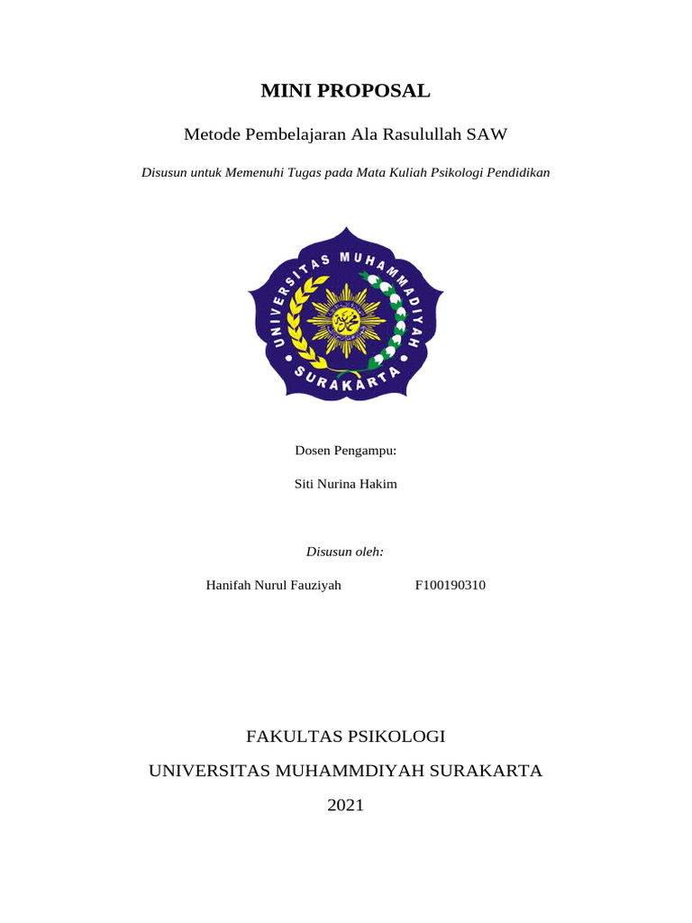 Mini Proposal Psi Pendidikan | PDF