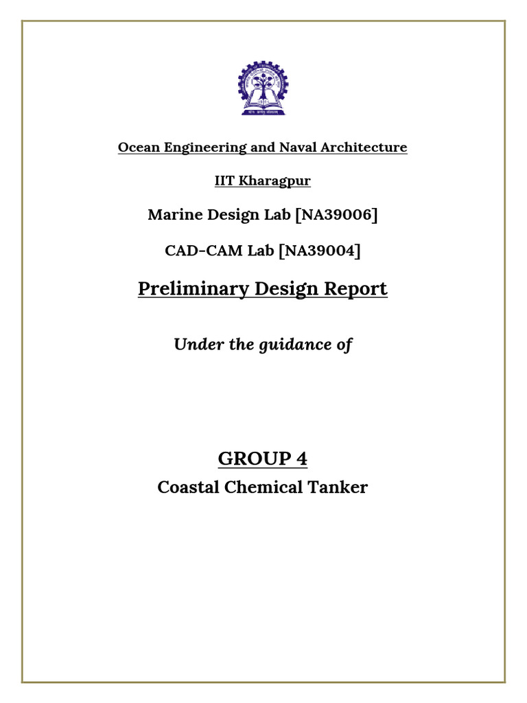 Group 4 Preliminary Design Report | PDF | Watercraft | Shipping