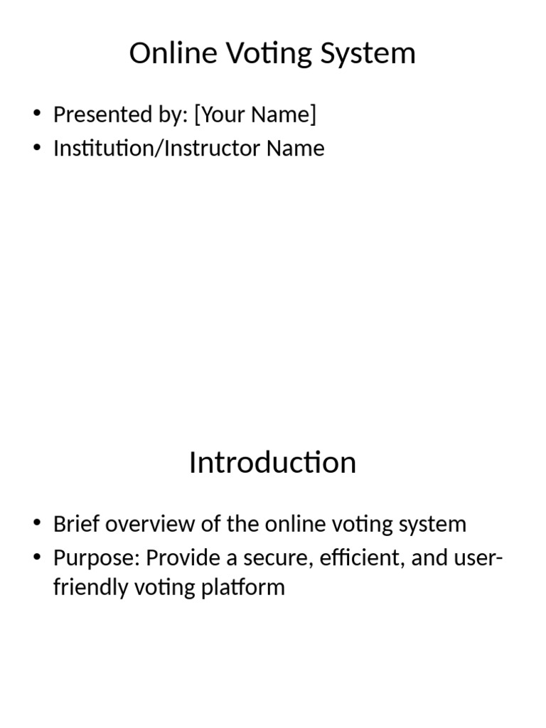 Online Voting System Enhanced | PDF