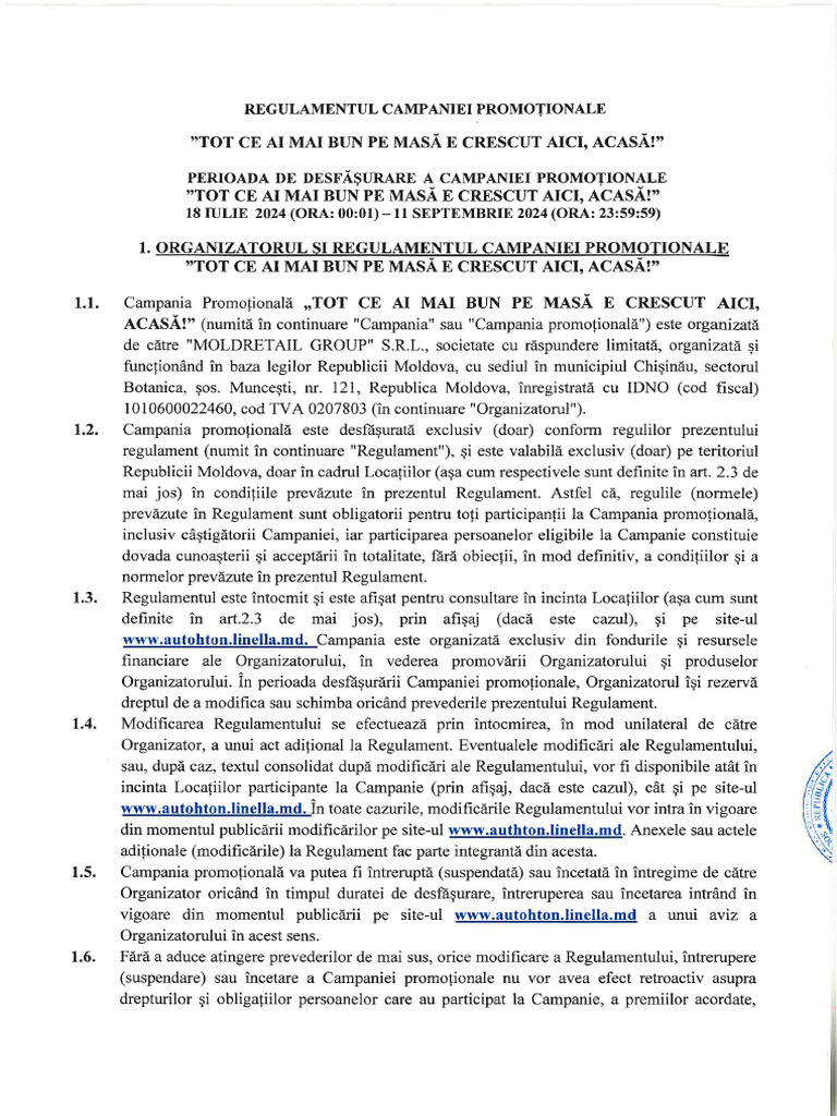 Regulament Produs Acasa 2024 | PDF