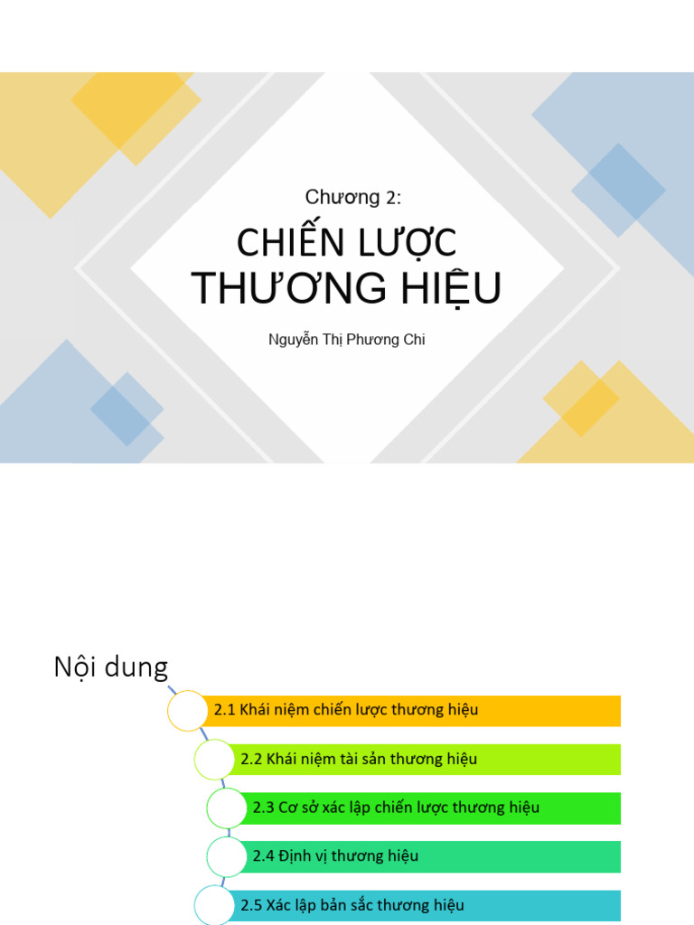 Chuong 2 - Chien Luoc Thuong Hieu-2 | PDF