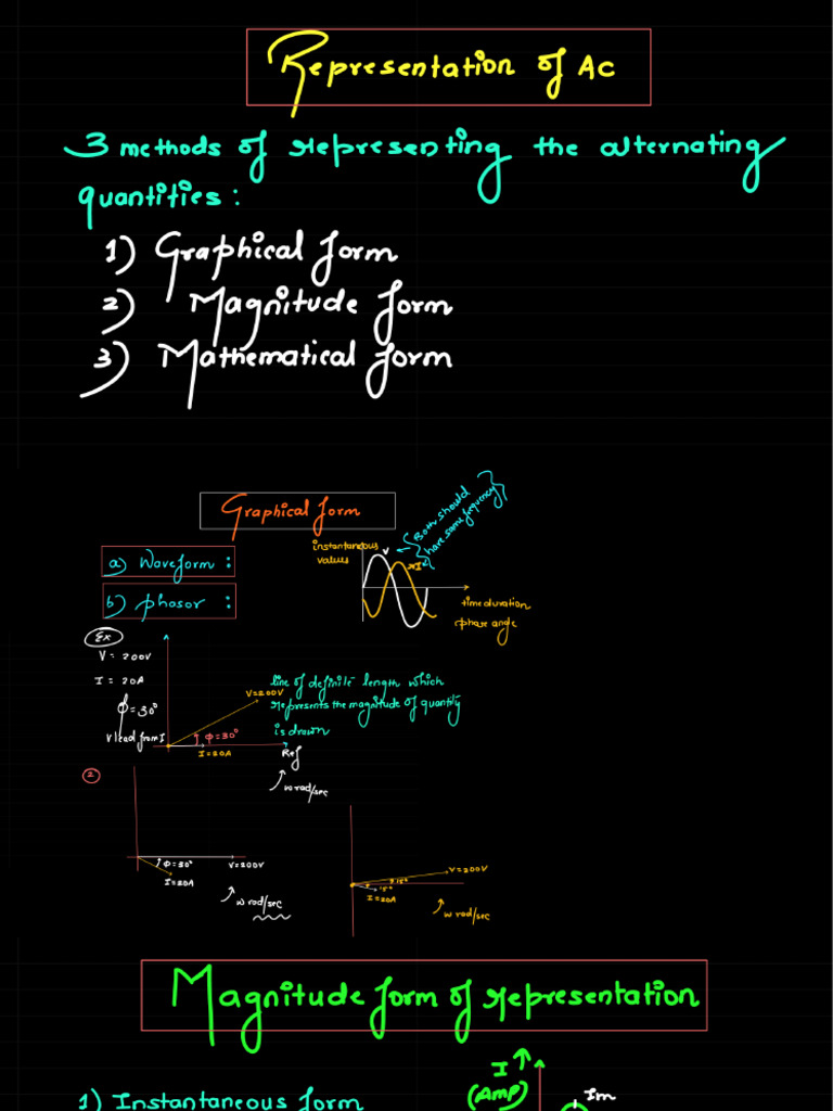 Magnitude Form of Representation of AC | PDF