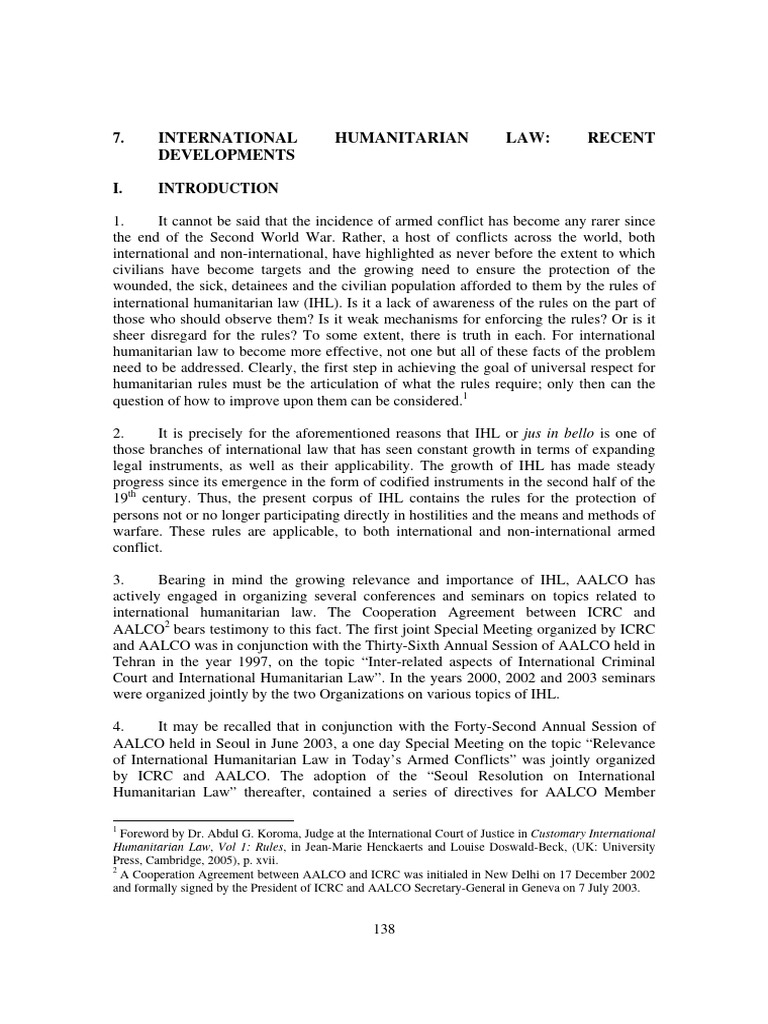 07-IHL Revised | PDF | International Humanitarian Law | Cluster Munition