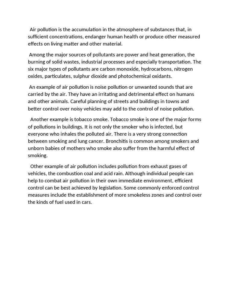 Understanding Air Pollution Sources and Effects | PDF
