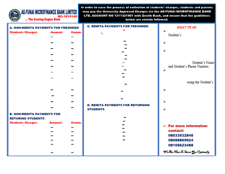 AE-FUNAI Student Payment Guidelines | PDF | Payments
