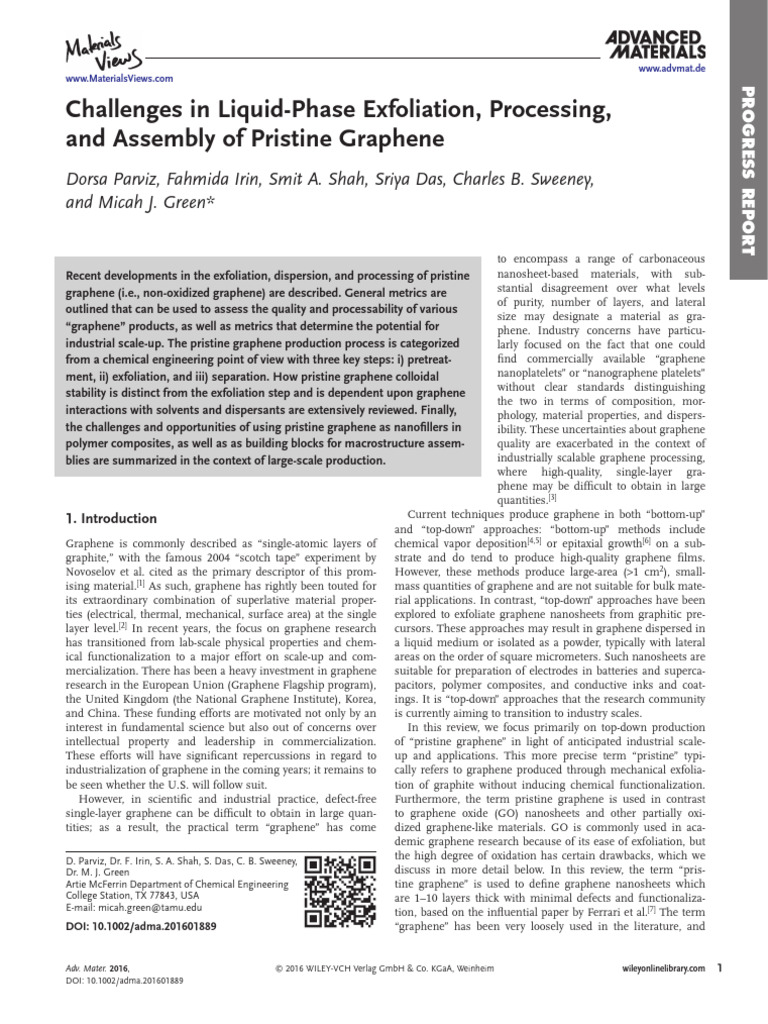 Challenges in LPE of graphene_VVVi | PDF | Graphene | Graphite