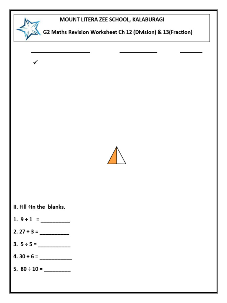 Grade 2 Maths PT 4 Revision Worksheet | PDF