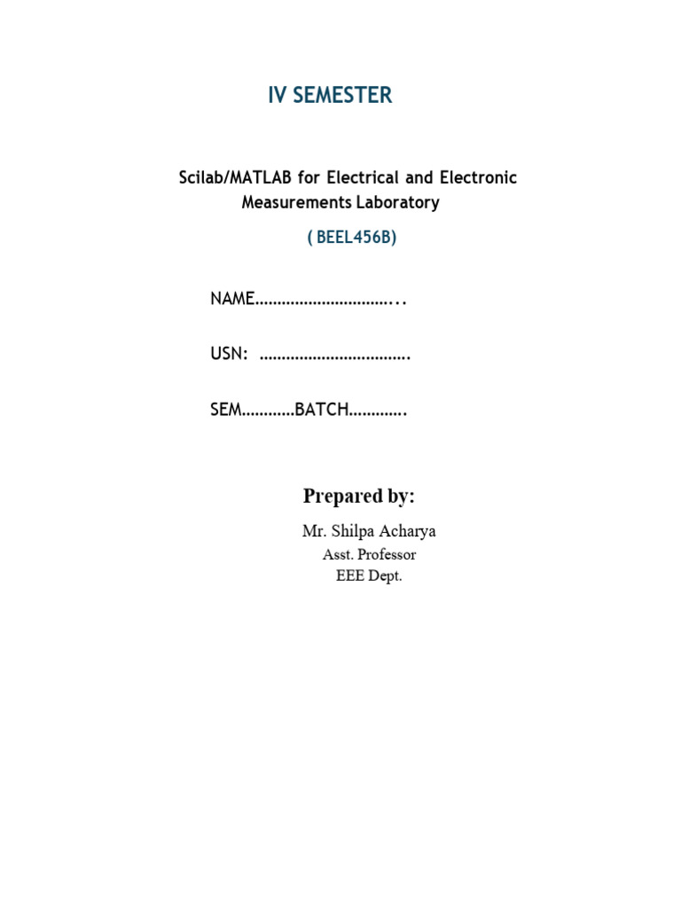 Scilab Manual 2024-25 | PDF | Engineering | Knowledge