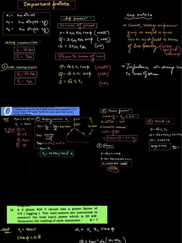 35 Problems On 3 Phase Ac Circuits Pdf