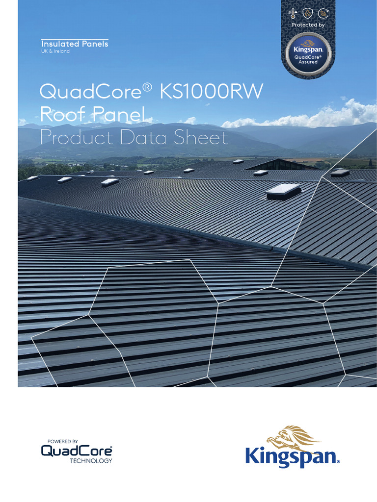 Kingspan Quadcore ks1000rw Roof Panel Data Sheet en GB Ie | PDF | Roof ...