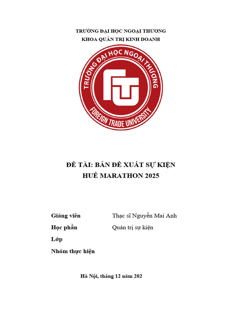 QUẢN TRỊ SỰ KIỆN FTU | PDF
