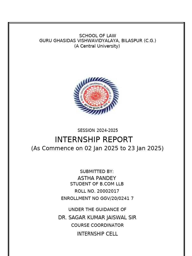 Internship Insights at Korba Court | PDF | Lawyer | Courtroom