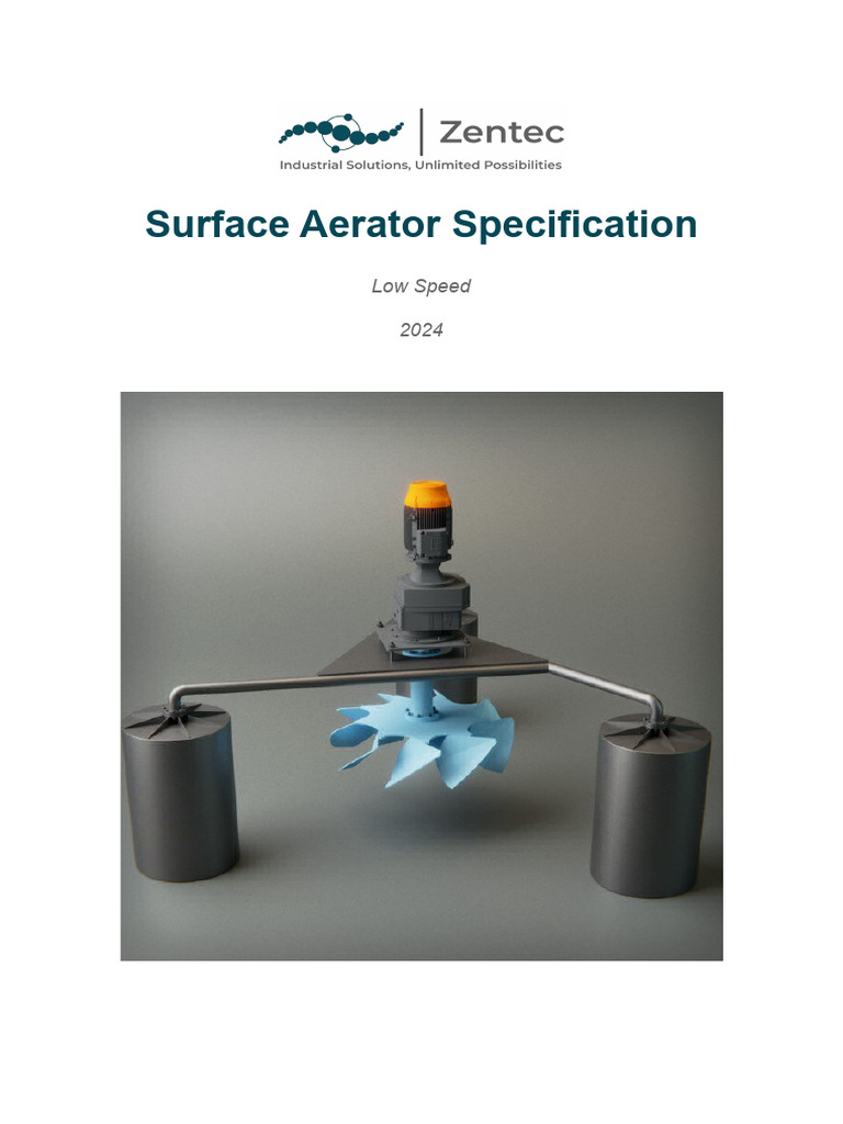 Low Speed Surface Aerator Specs 2024 | PDF | Corrosion | Mechanical ...