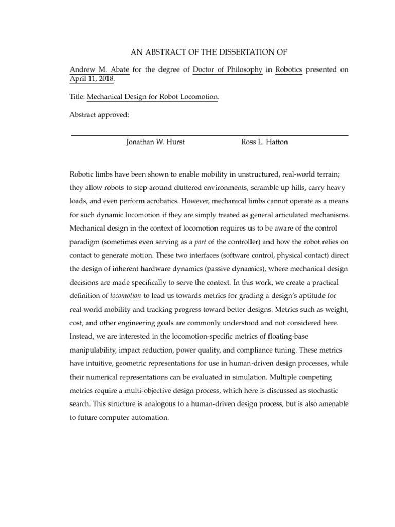 Abate Andrew M2018 | PDF | Robot | Robotics
