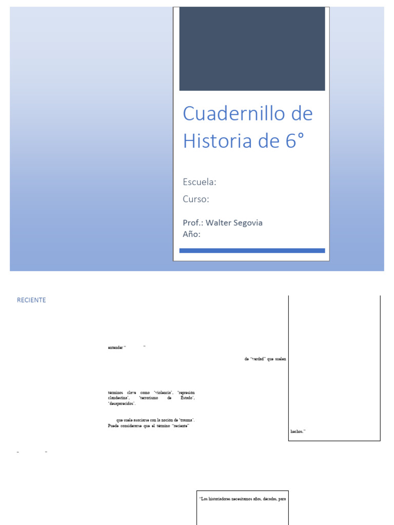 Historia 6° | PDF | Historia oral