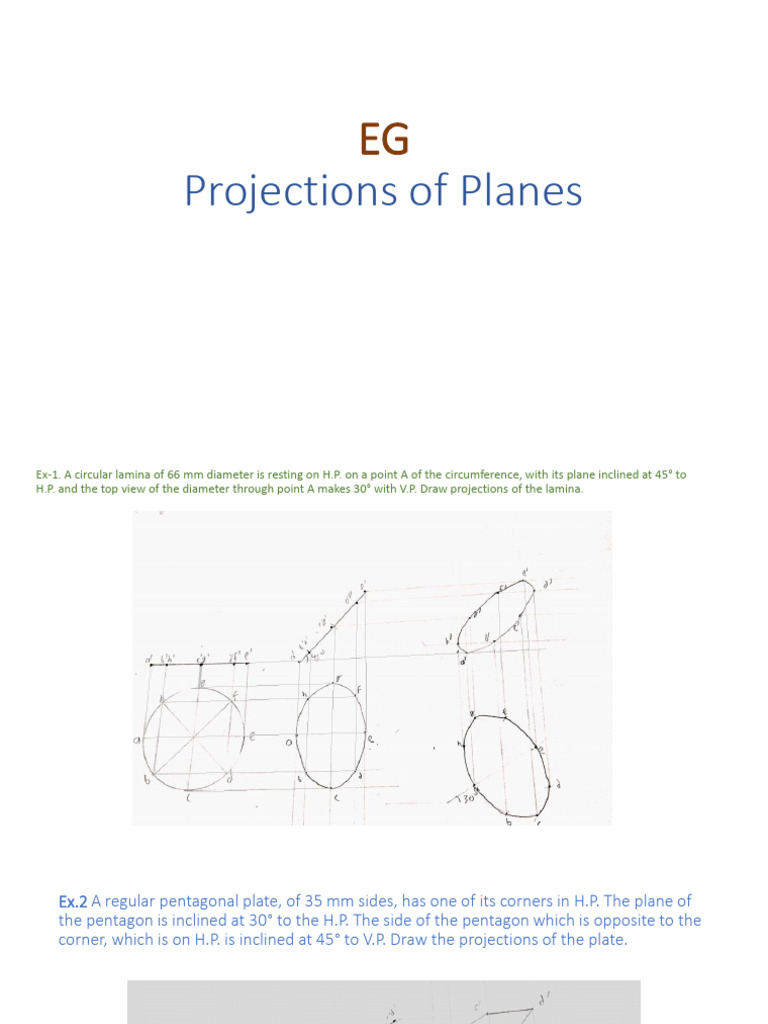 EG_UNIT-2_Projections-of-Planes-and-Projections-of-Solid-1 | PDF