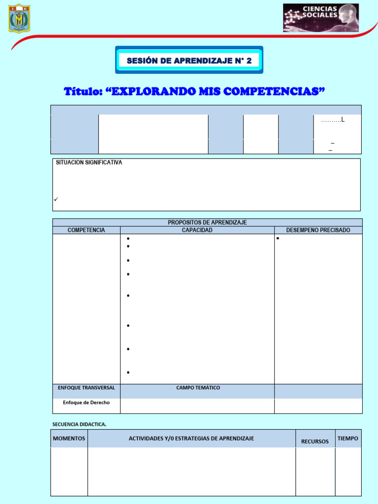 SESIÓN N° 2_CCSS_SEGUNDO | PDF | Evaluación | Aprendizaje
