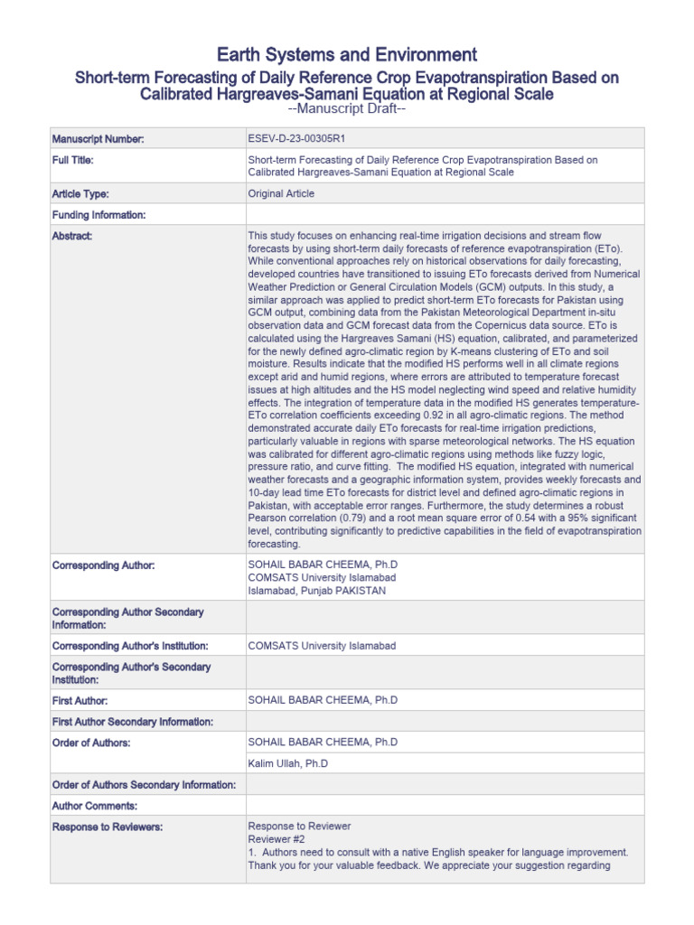 Esev D 23 00305 - R1 | PDF | Weather Forecasting | Evapotranspiration