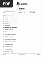 Grade-1 Computer Worksheet Revision Worksheet | PDF