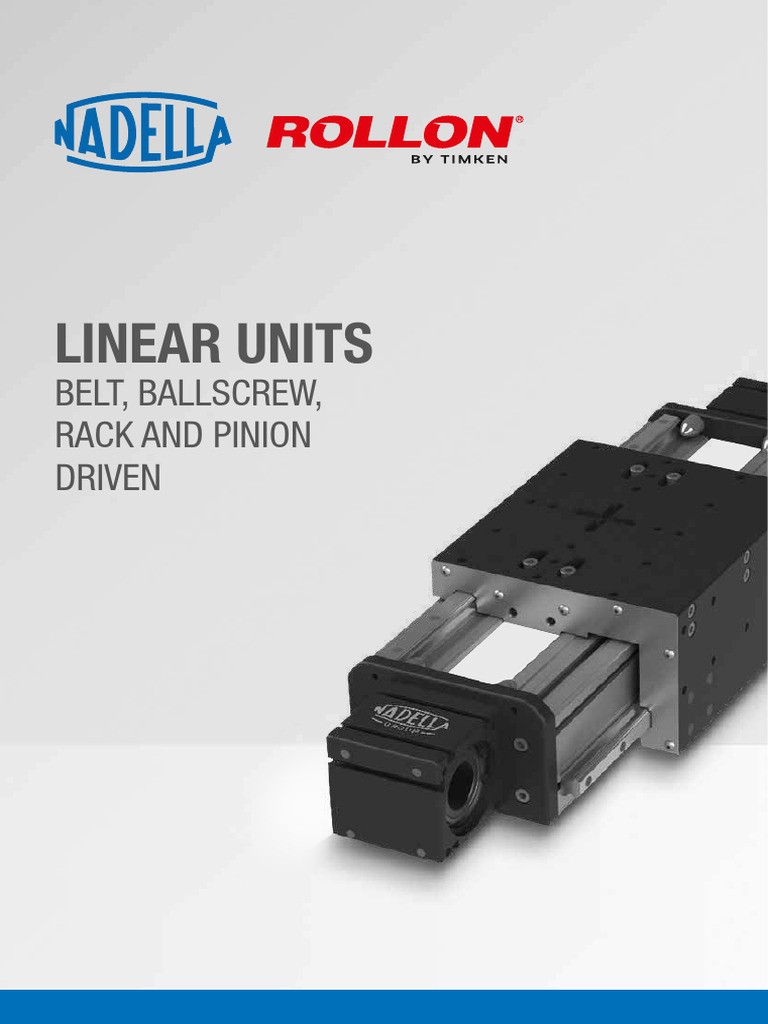 Linear Units: Belt, Ballscrew, Rack Systems | PDF | Mechanics